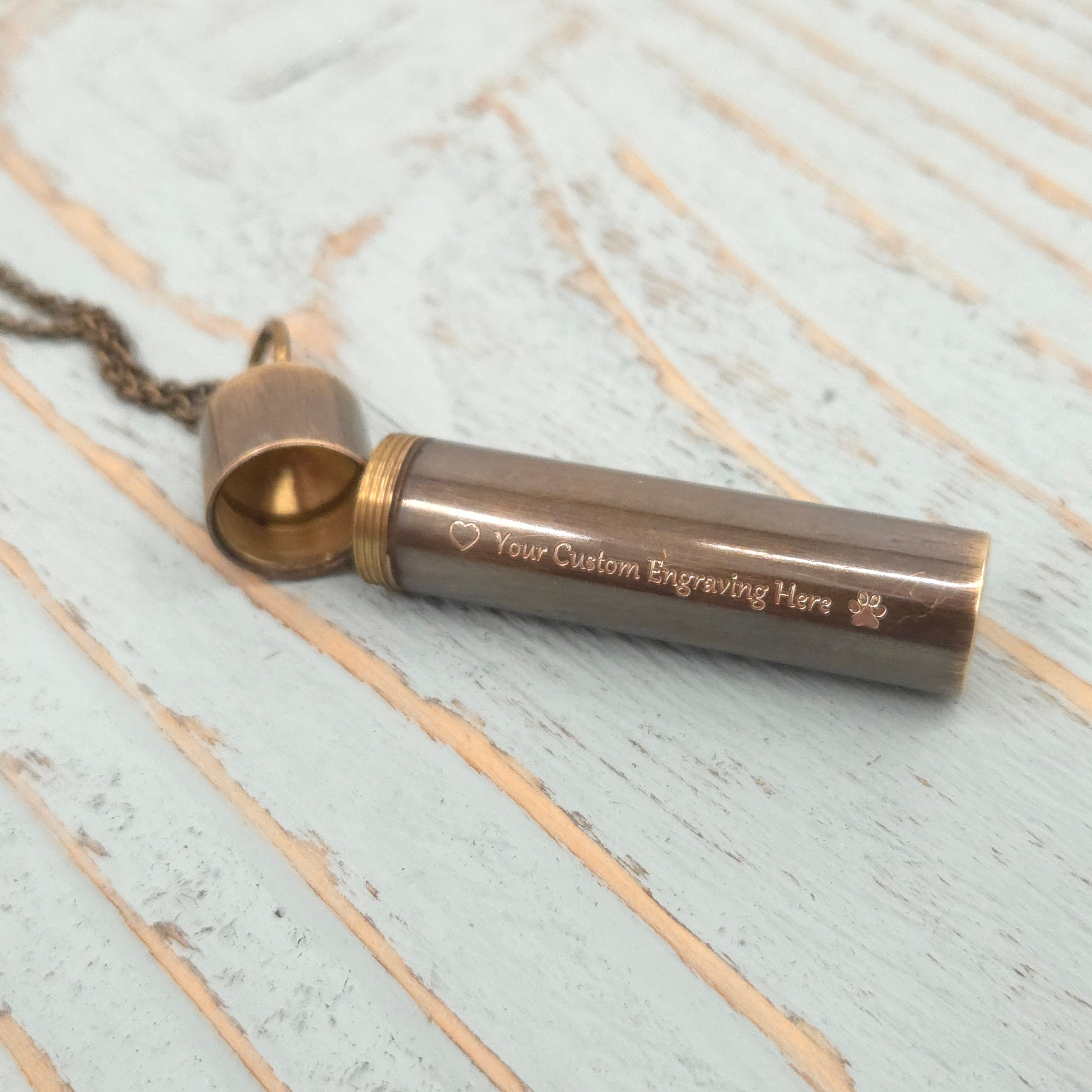 Letter Capsule Necklace - Vintage Brass Pendant With Hidden Note ...